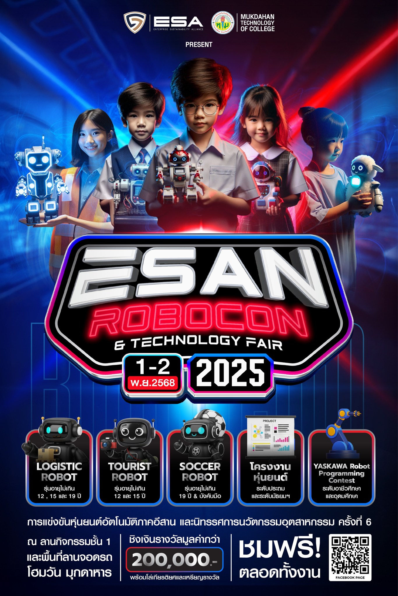 E-San Robocon & Technology Fair 2025 ครั้งที่6 - วิทยาลัยชุมชนมุกดาหาร